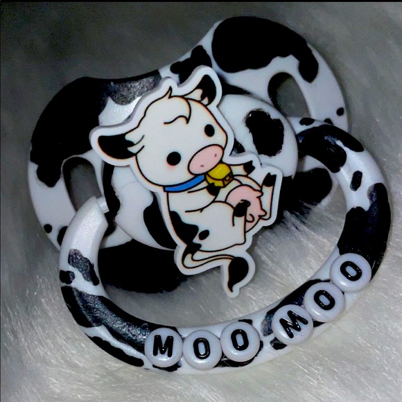 littleforbig | Other | Painted Baby Cow Adult Pacifier | Poshmark
